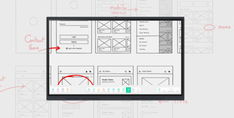 SpeechiTouch Visio interactive screen for remote meetings